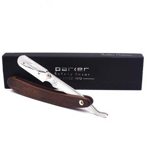 Grooming | Walnut Wood Handle Straight Edge Barber Razor With Stainless ...